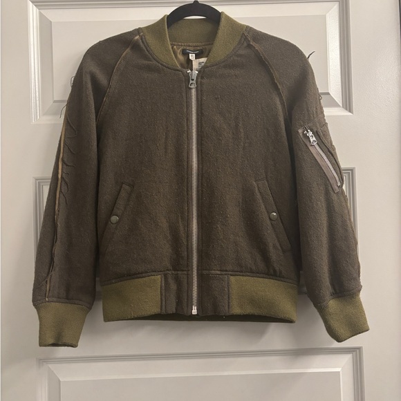 R13 | Jackets & Coats | R3 Shrunken Flight Jacket Bomber Olive Green ...